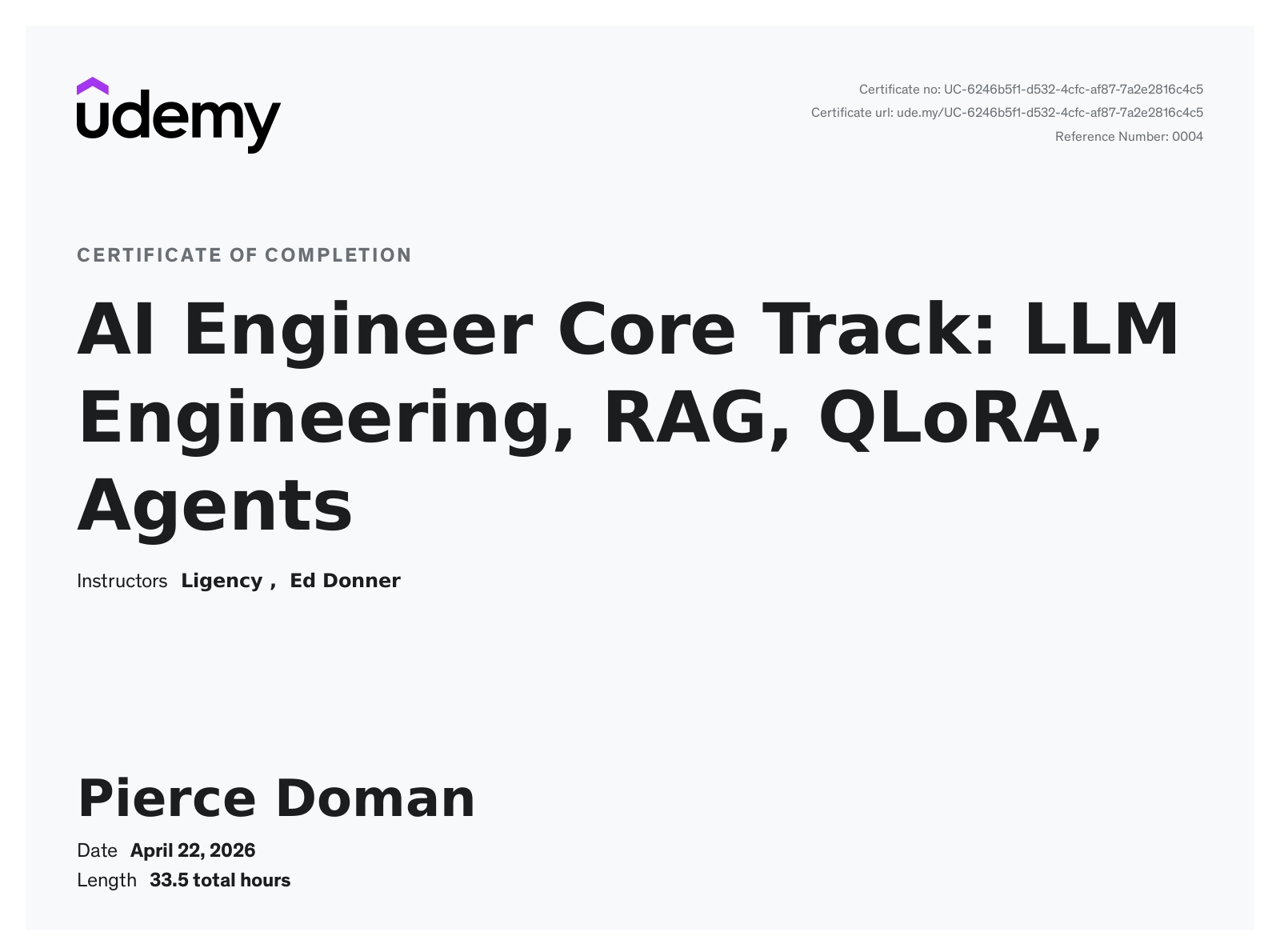 Pierce Doman — Full Stack Developer & AI Engineer